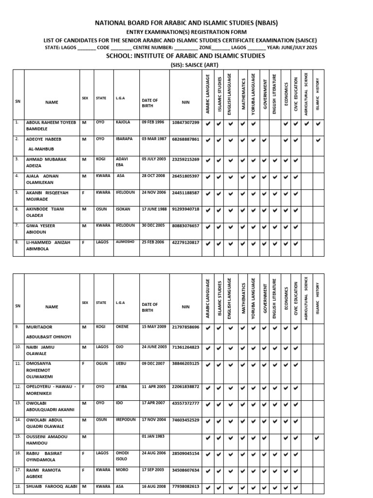 NBAIS 2025 Exam Registration Details | PDF | Chess Openings | Chess