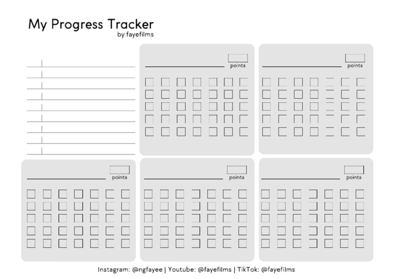 Progress Tracker Printable | PDF