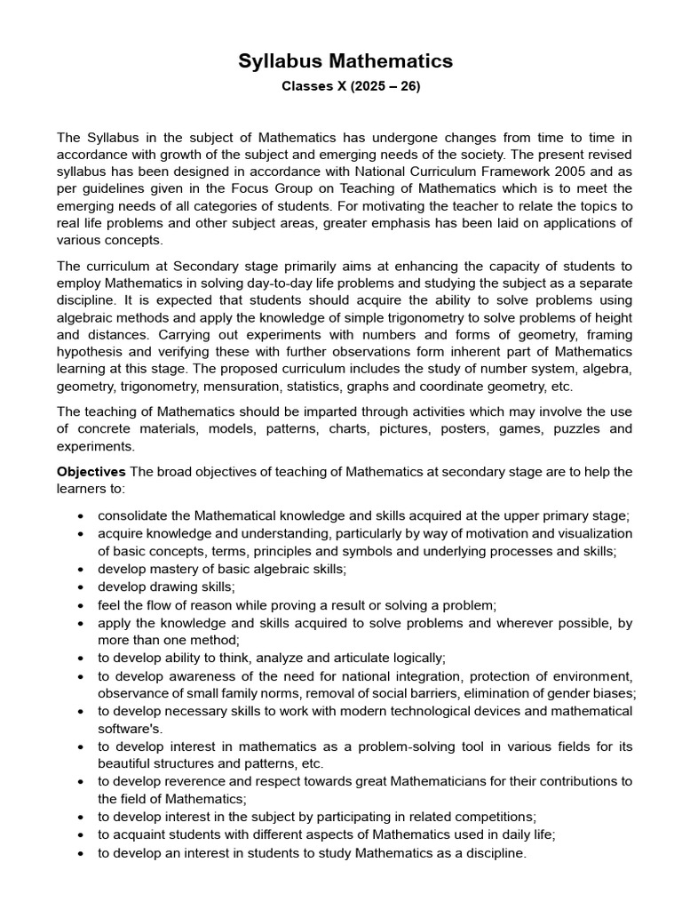 G11 Mathematics Syllabus Overview | PDF | Trigonometric Functions ...