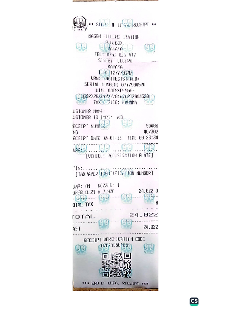 Receipt January | PDF