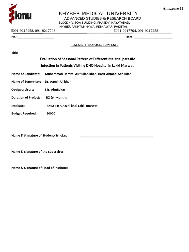 Proposal Template ASRB (2) - 1 | PDF | Plasmodium Falciparum | Plasmodium