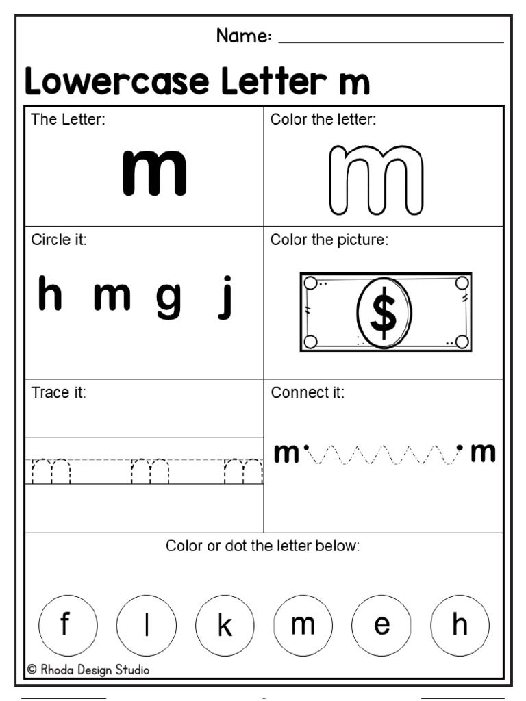 Alphabet Lowercase Worksheet Letter M | PDF