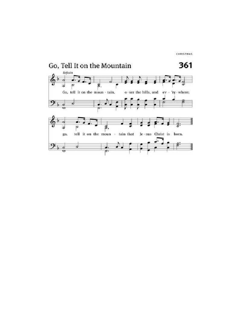 Go Tell It On The Mountain | PDF