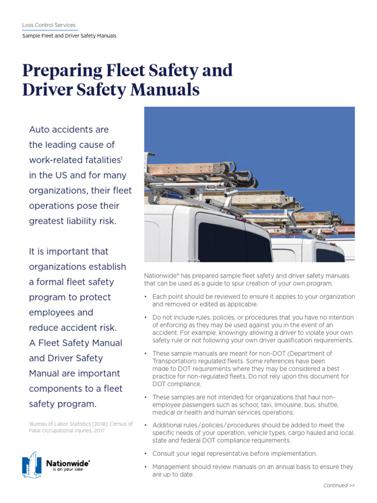 Sample Fleet Driver Safety Manual Tcm148 21233 | PDF | Traffic Collision | Road Traffic Safety