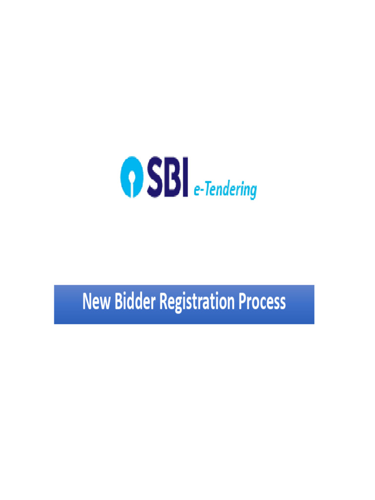 SBI Vendor Registration Guide | PDF