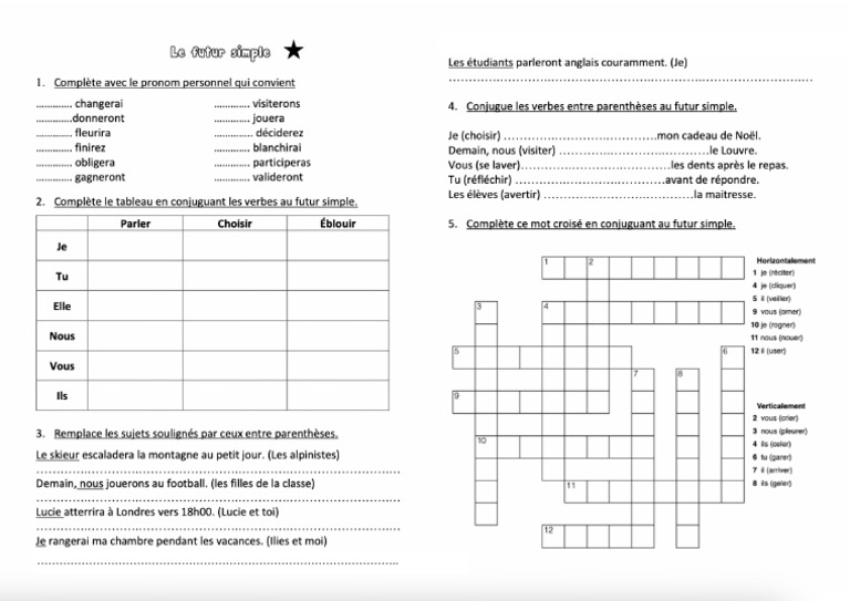 Fiche Futur Vacances | PDF