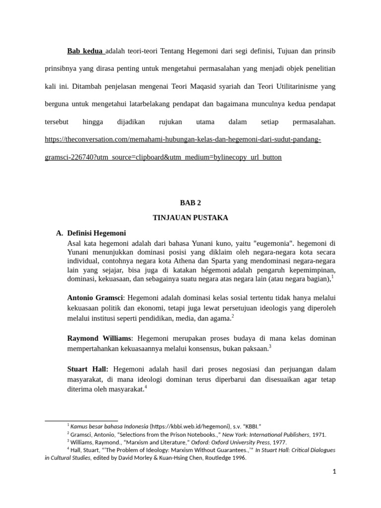 Teori Hegemoni dan Pemikiran Gramsci | PDF