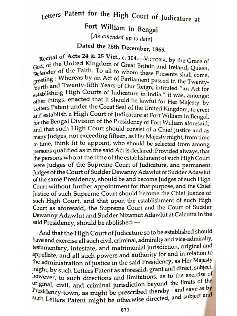 Letters Patent Act | PDF