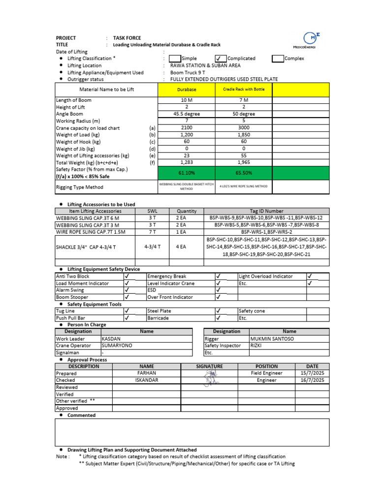 Lifting Plan Durabase & Cradle Rack Rev | PDF | Crane (Machine)