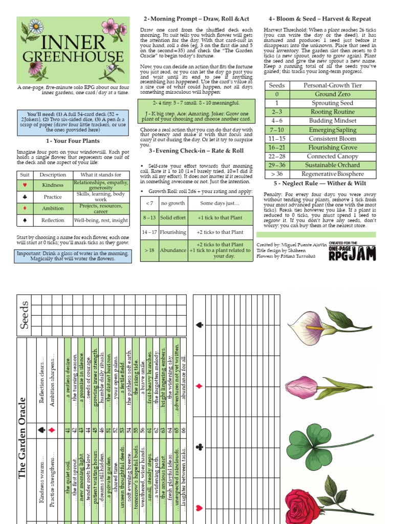 Daily Growth RPG: Nurture Your Inner Garden | PDF | Botany