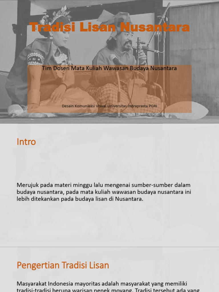 Tradisi Lisan dan Folklore Nusantara | PDF