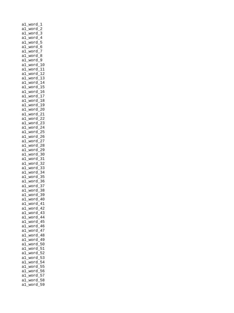 CEFR A1 500 Words | PDF