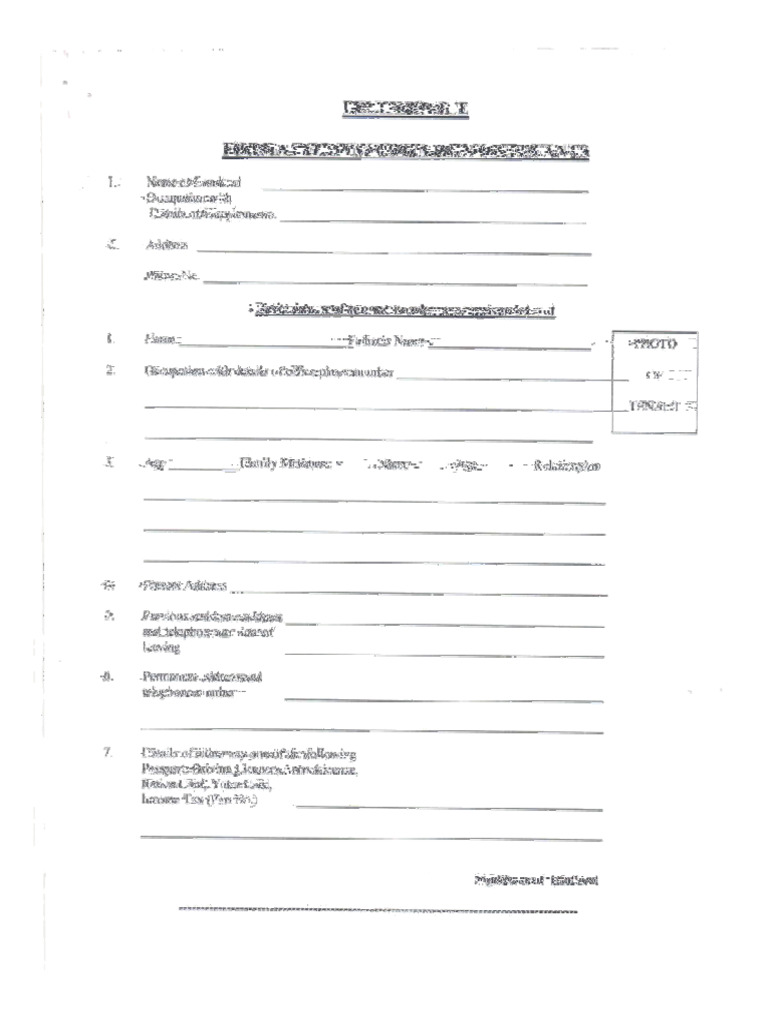 Form For Lic | PDF