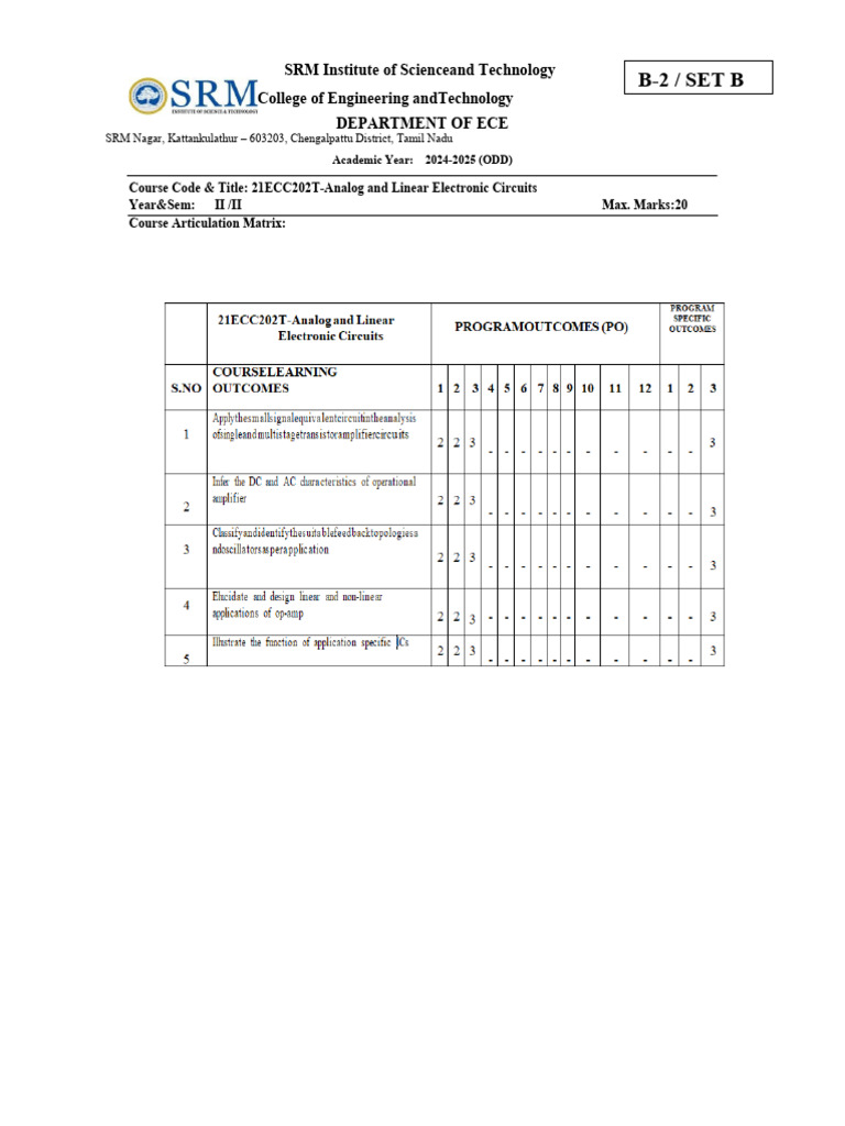 Analog Assignment Ans Key | PDF