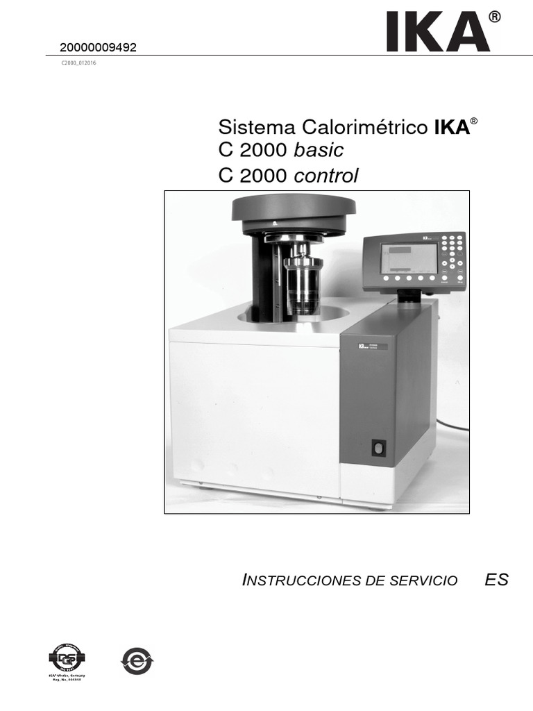 Instrucciones de Servicio - IKA (Werke) c2000 Basic | PDF