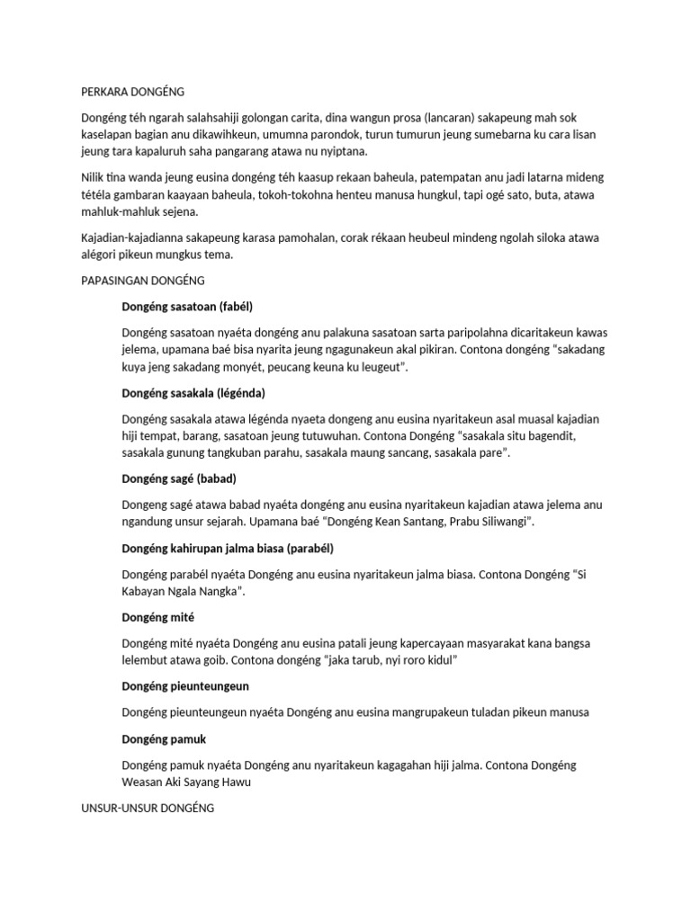 Materi Dongeng | PDF