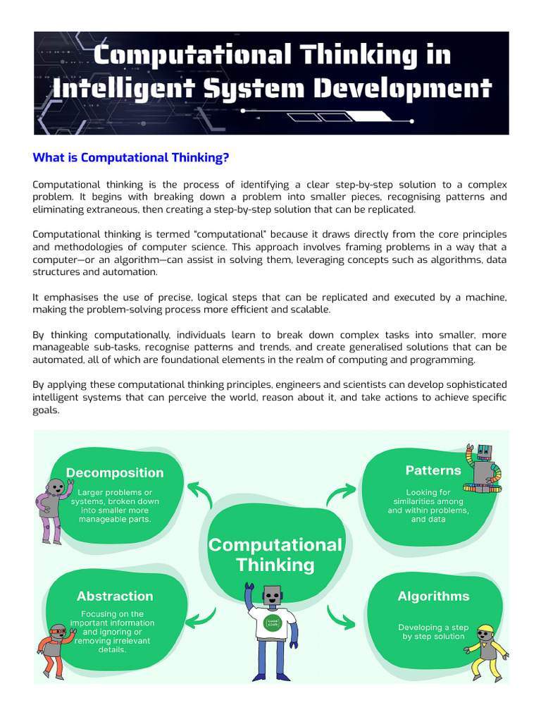 Computational Thinking in Intelligent System Development | PDF ...