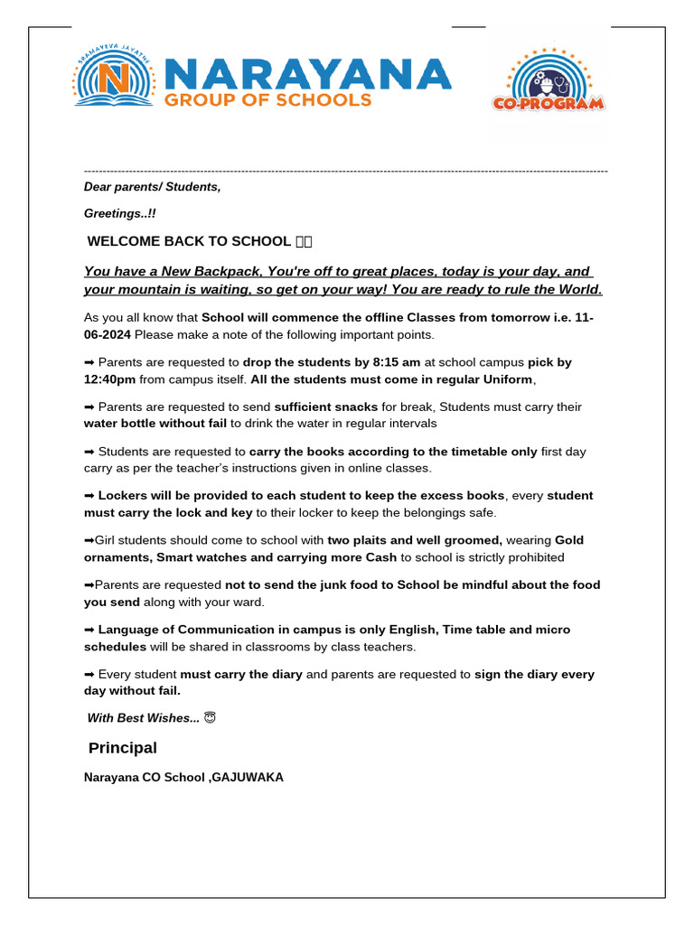 Parent & Student Instructions | PDF