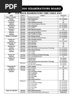 UACE Timetable 2025 | PDF