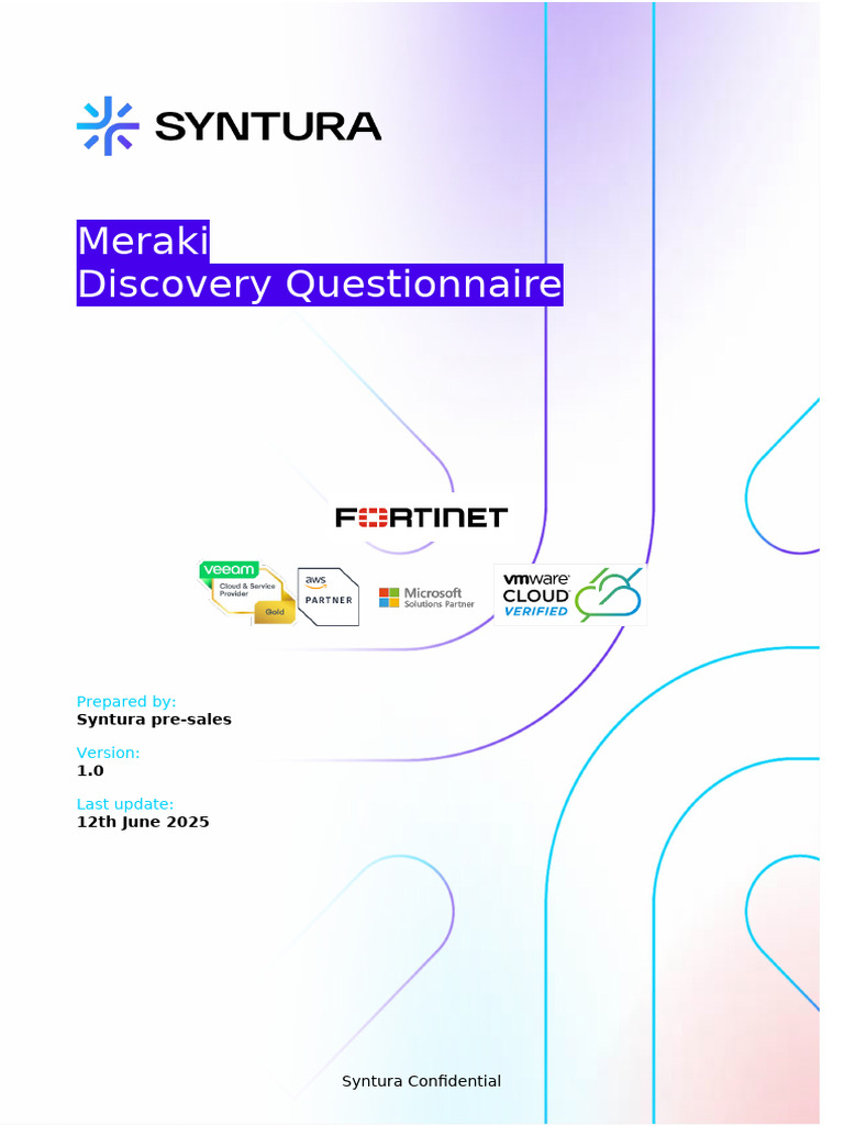 Syntura - Meraki Scoping Questionaire | PDF | Computer Network ...