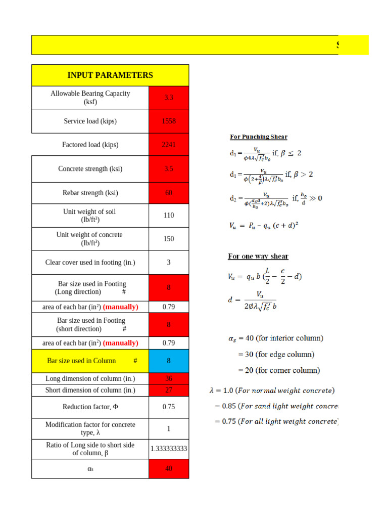 Rectanguar Footing (Practical) | PDF | Bending | Length