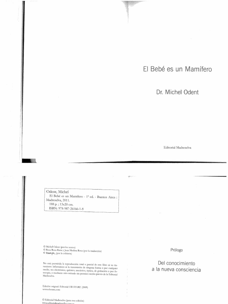 El_bebe_es_un_mamifero_Michel_Odent | PDF