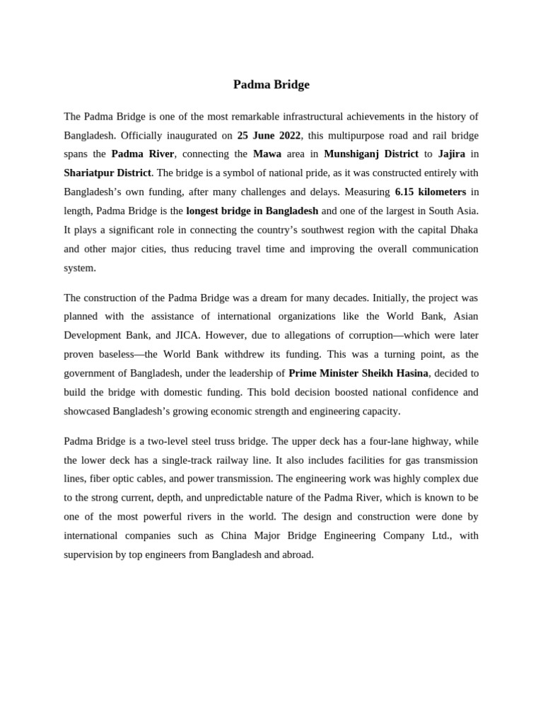 Padma Bridge | PDF