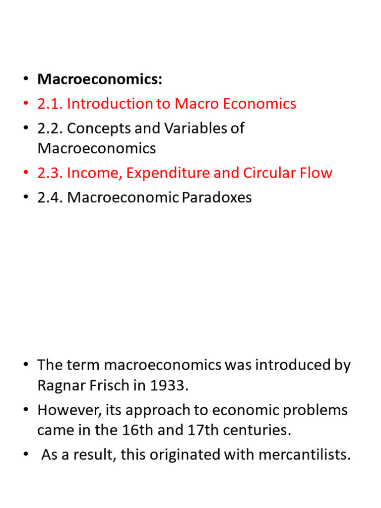 Macro ECONOMICS and Circular Flow of Income | PDF | Macroeconomics ...