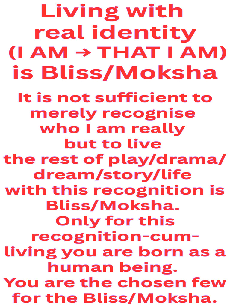 Living With Real Identity Is Bliss | PDF