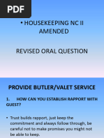 HOUSEKEEPING NC II Question and Answer | PDF | Laundry | Home