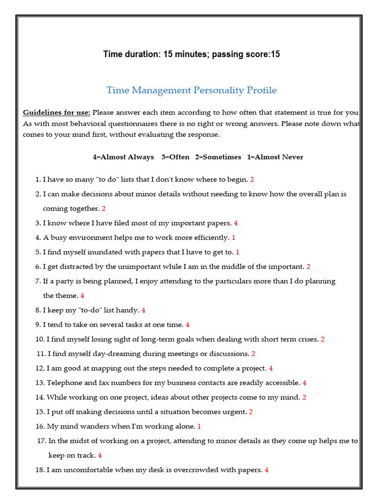 Time Management | PDF | Time Management | Professional Skills