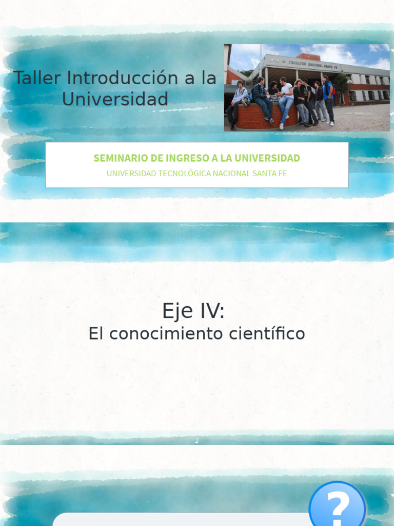 Eje IV_ El conocimiento científico | PDF | Conocimiento | Método científico
