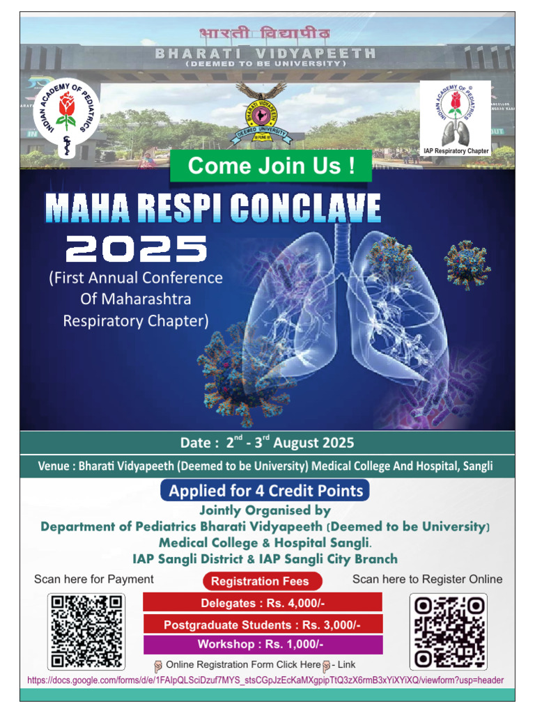 Final Brouchre Maha Respi-Conclave 2025-3 | PDF | Medical Specialties ...