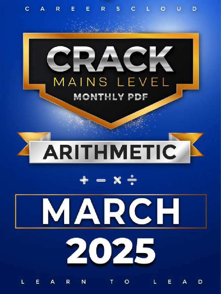 Arithmetic Mains PDF - Mar 2025 | PDF | Speed | Mathematics