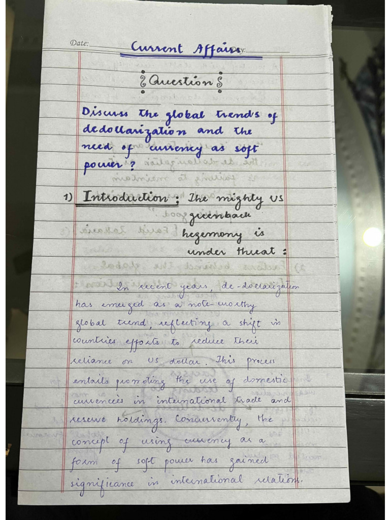 Global Trends of De-Dollarisation | PDF