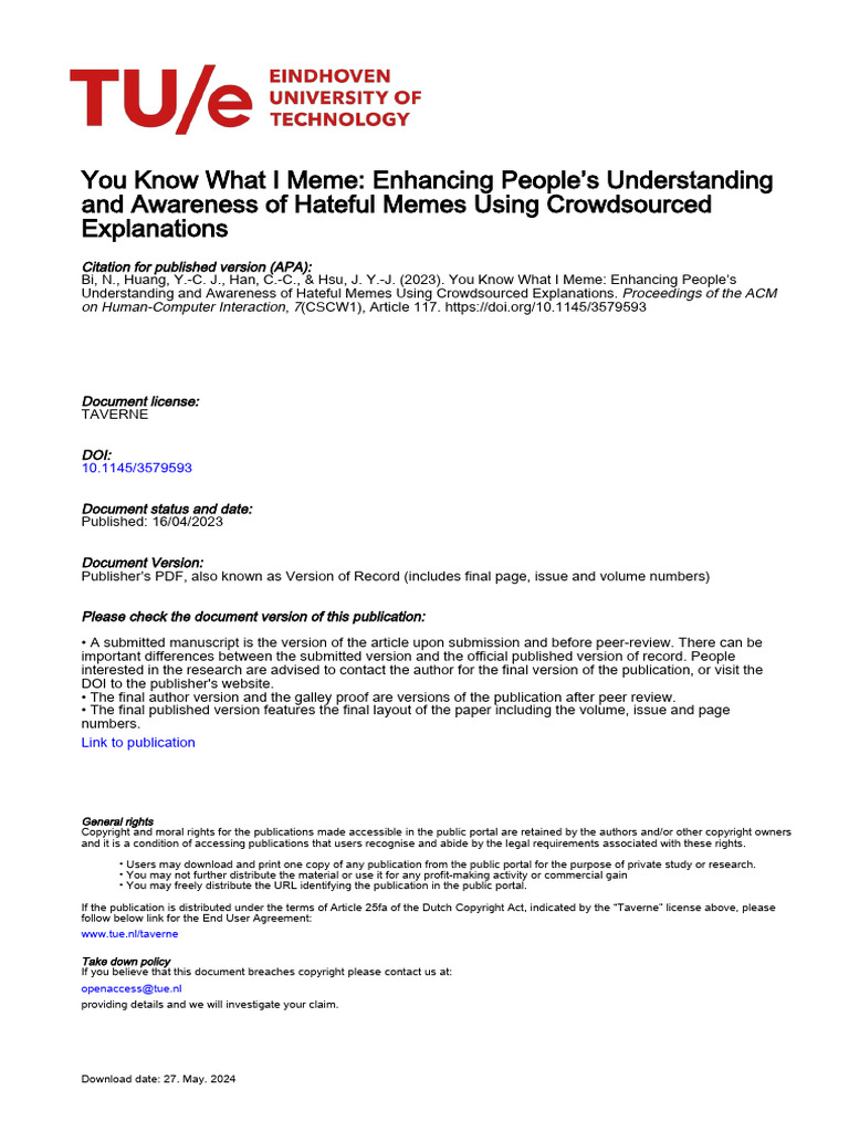 You Know What I Meme: Enhancing People's Understanding and Awareness of ...