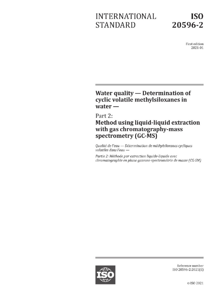 Determination of Cyclic Volatile Methylsiloxanes (D4, D5, D6) - IsO ...