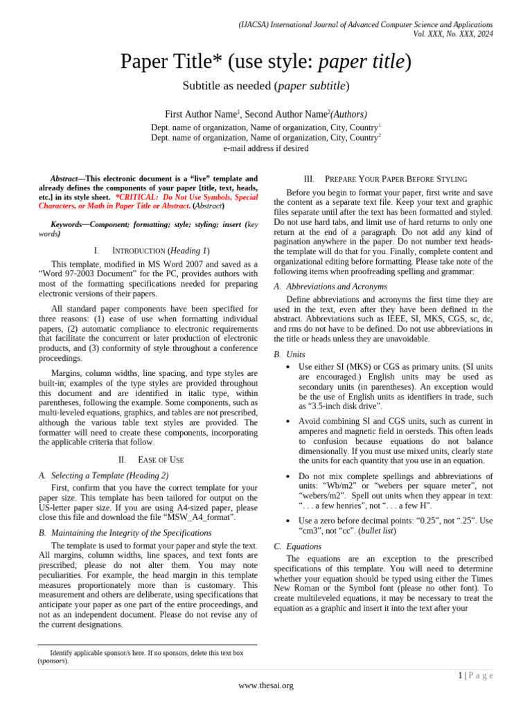 Sai Paper Format | PDF | International System Of Units | Note (Typography)