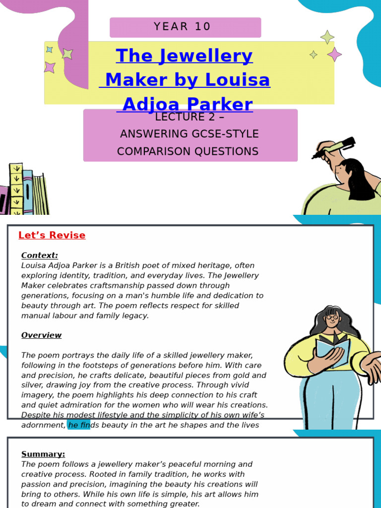 Analysis of "The Jewellery Maker" Poem | PDF | Jewellery | Poetry
