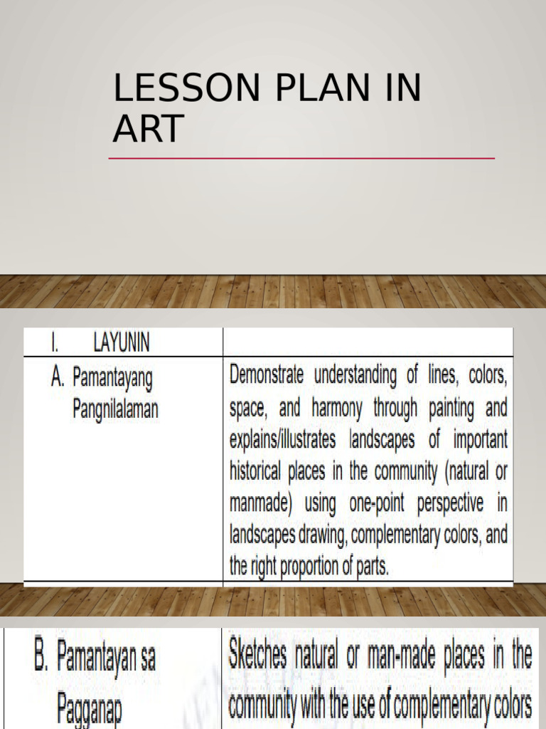 Lesson Plan in Art | PDF