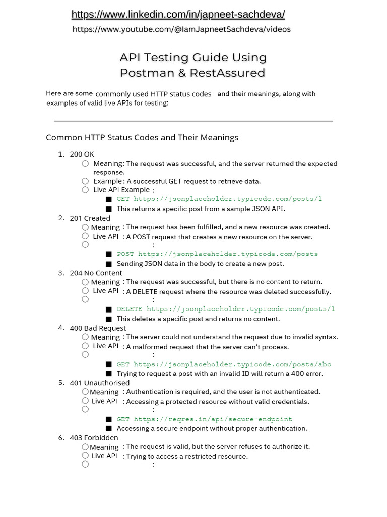 API Automation Using Postman and RestAssured 1753265761 | PDF | Java (Programming Language ...