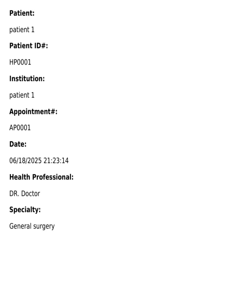 Appointment Receipt | PDF