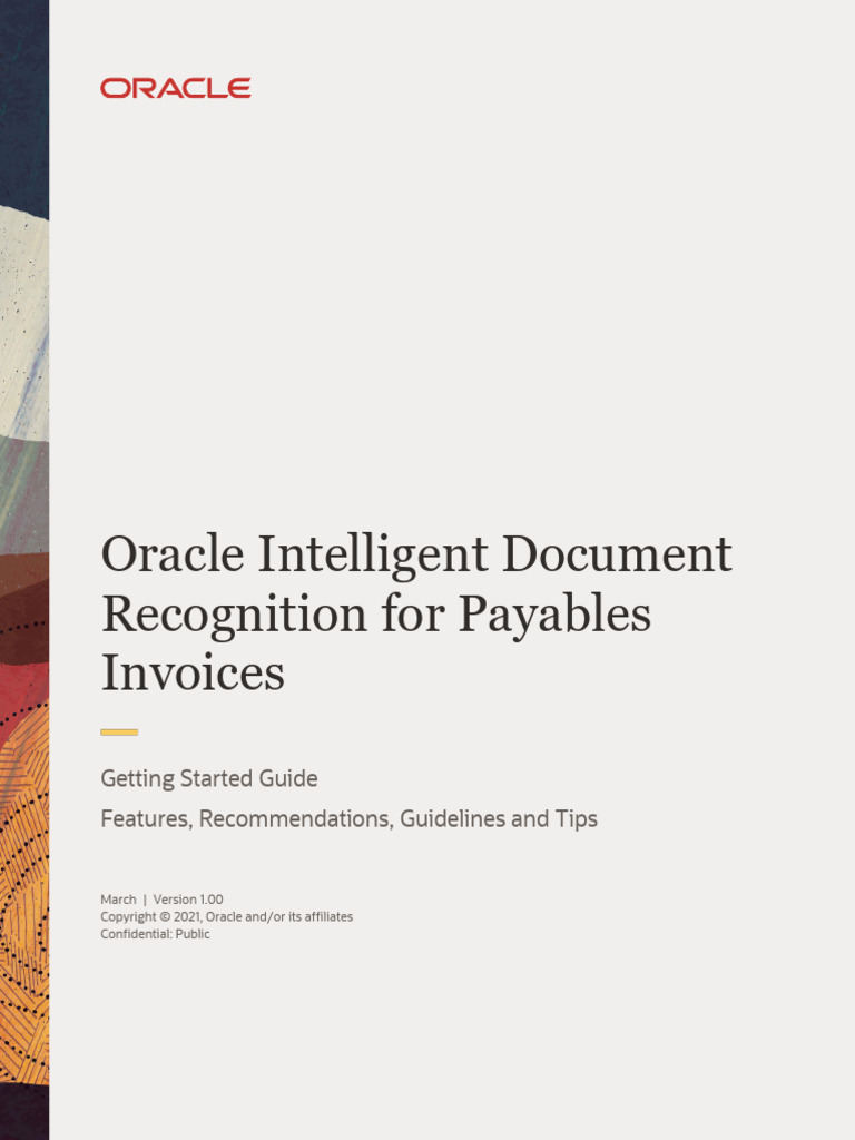 Oracle Intelligent Document Recognition For Payables Invoices Getting Started Guide 21A | PDF ...