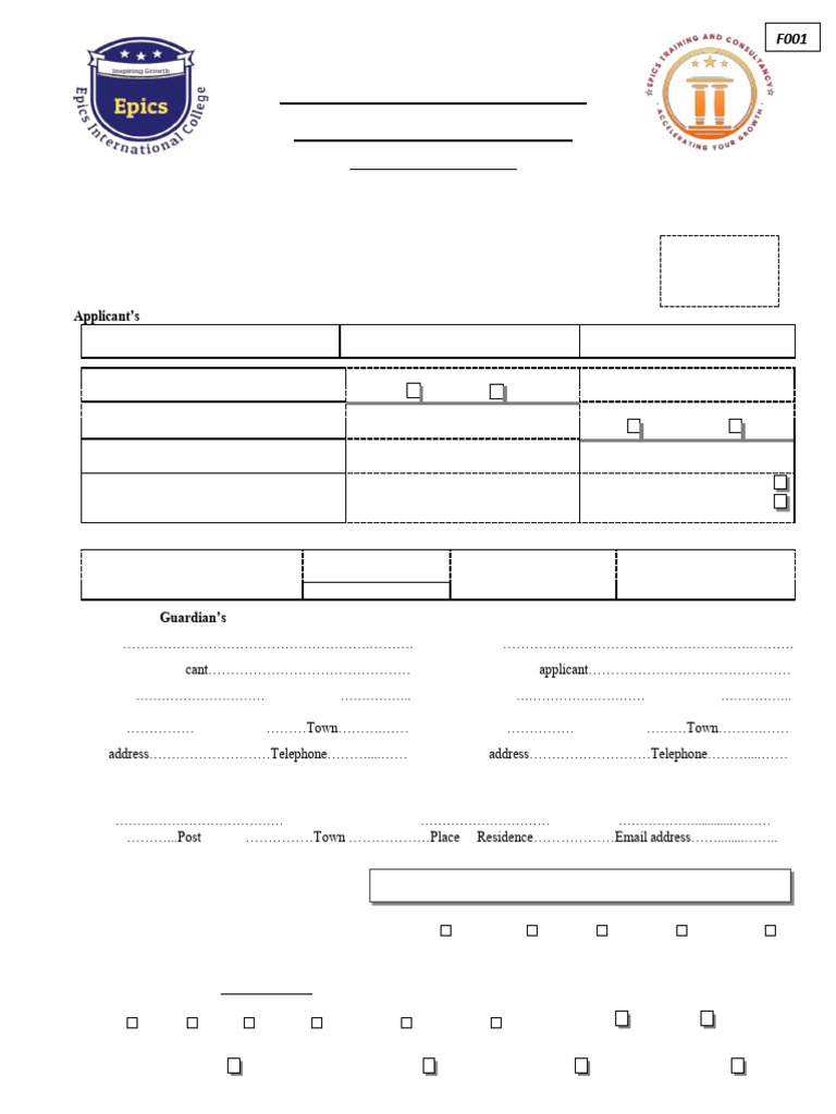 2025 - Epics Application Form | PDF