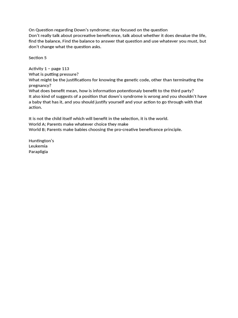 Ethics, Genetics and Genomis L3 | PDF