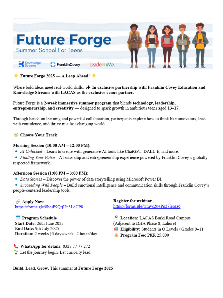 Future Forge 2025 - Intro PDF | PDF