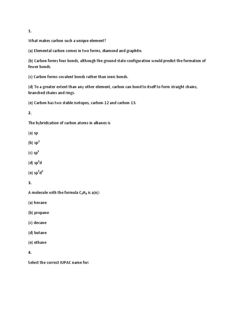 IUPAC Nomenclature Practice Questions | PDF | Amide | Alcohol