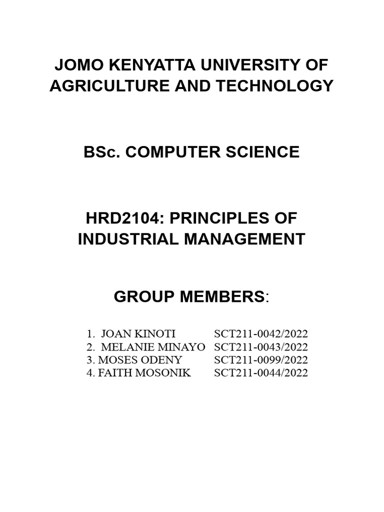 Principles of Industrial Management Group A1.2 | PDF | Collective Bargaining | Employment