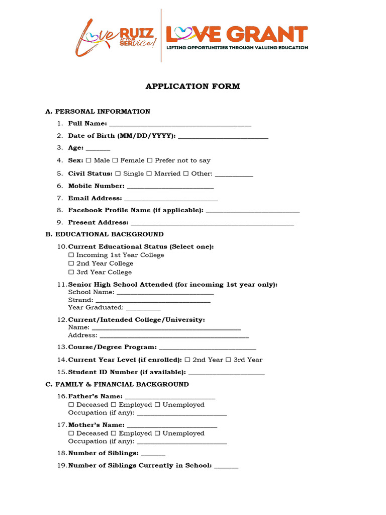 Scholarship Application Form | PDF | Chess | Chess Theory