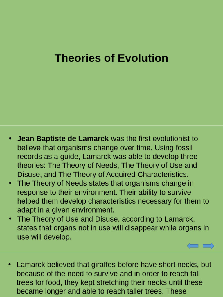 2 - Theories of Evolution | PDF | Natural Selection | Zoology